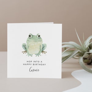 Editable Birthday Card Template, DIY Printable Cute Frog Toad ...