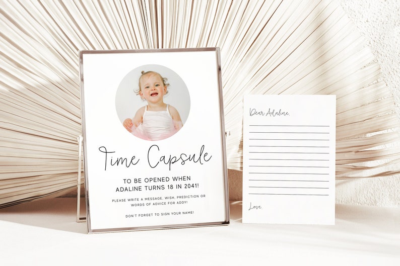 Time Capsule Template Time Capsule First Birthday Time Capsule Baby ...