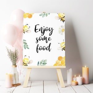Enjoy Some Food Sign, Editable Template Printable Instant Download ...