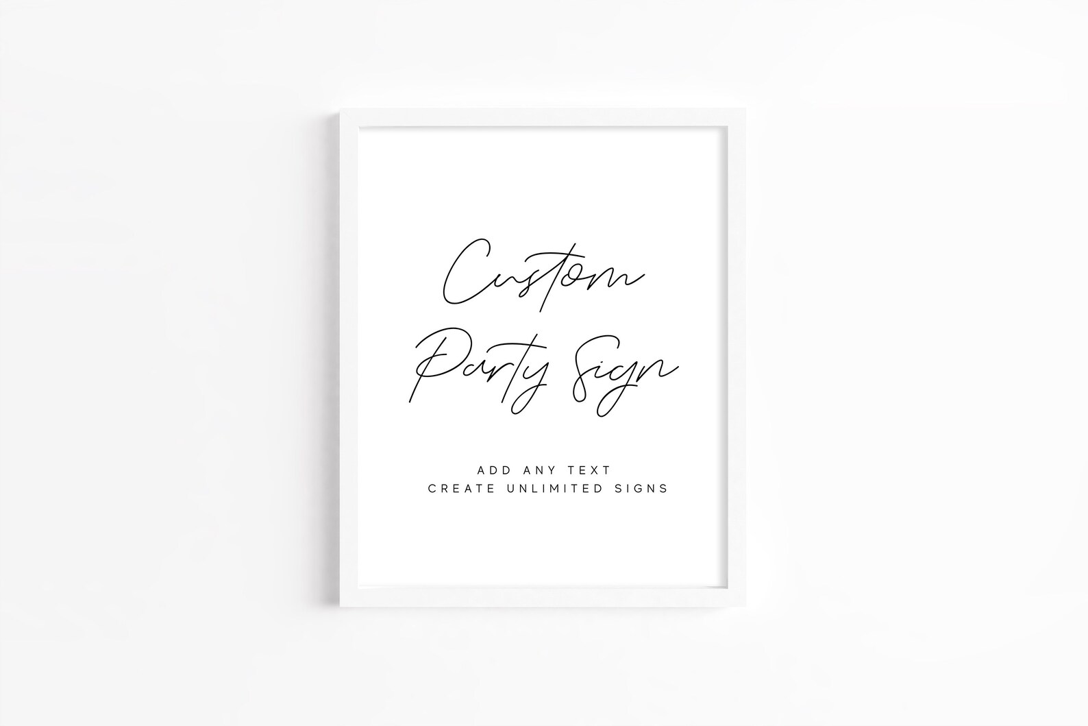 Simple Custom Party Sign INSTANT DOWNLOAD Printable Birthday - Etsy ...