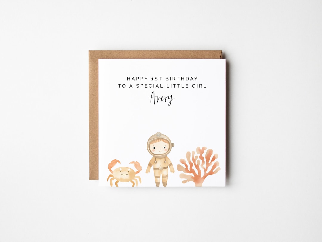 Editable Birthday Card Template, DIY Printable Under the Sea Ocean ...