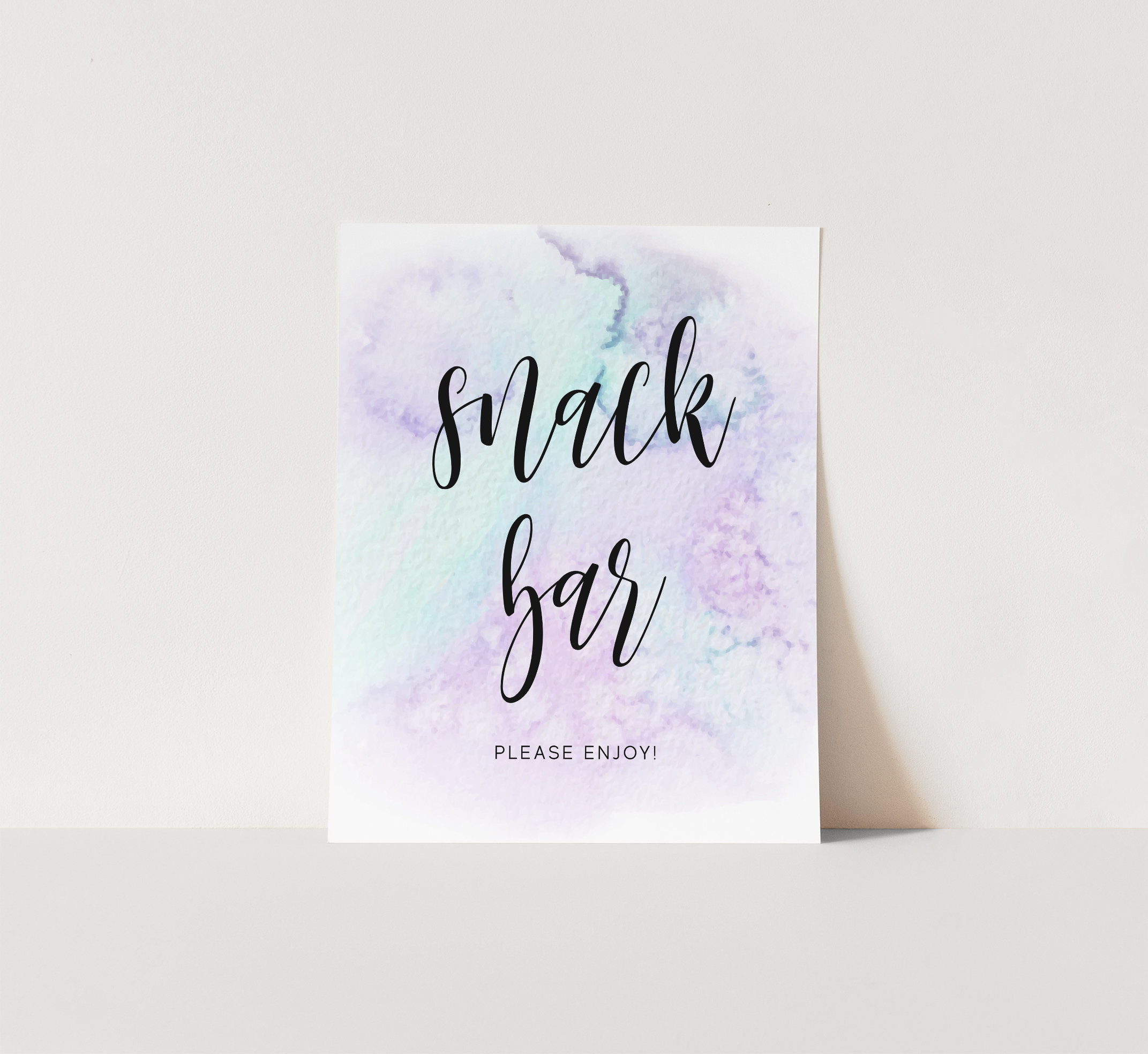 Rainbow Snack Bar Sign INSTANT DOWNLOAD Printable Table Party - Etsy ...