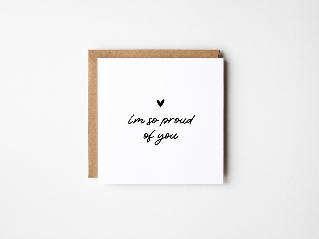 Proud of You Card, Personalised Encouragement Greeting Card Printable ...