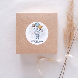 Editable Outer Space Favor Tags Space Birthday Thank You Tag Label ...