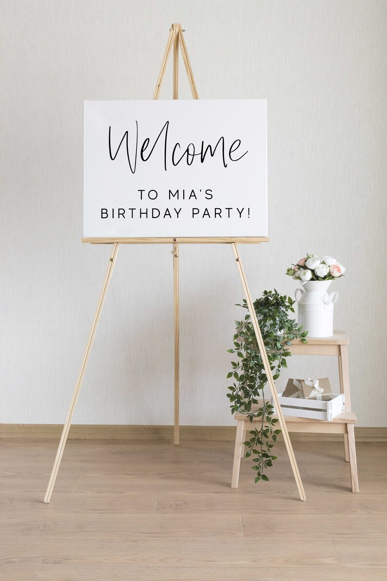 Editable Birthday Welcome Sign Birthday Welcome Poster | Etsy
