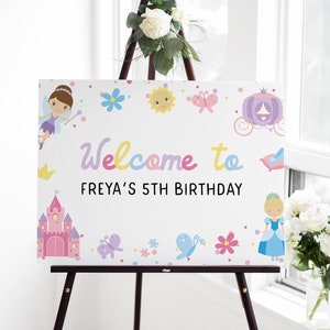 Fairytale Welcome Sign, Princess Castle Magical Rainbow Editable ...