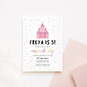 Princess Birthday Invitation, Editable Castle Birthday Invitation, Edit ...