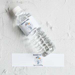 Editable Outer Space Water Bottle Labels Astronaut Party Decor Space ...