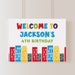 Superhero Welcome Sign, Editable Boys Birthday Party Comic Book Theme ...