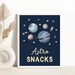 Astro Snacks Space Party Sign Outer Space Birthday Sign Astronaut ...