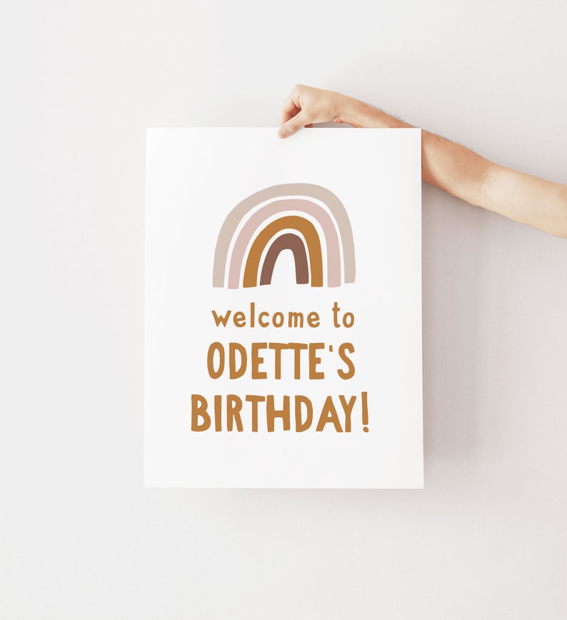 Rainbow Welcome Sign Rainbow Baby Shower Welcome Poster - Etsy Australia