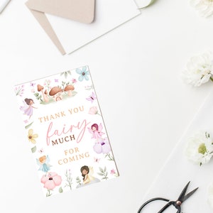 Fairy Thank You Card, Editable Printable Enchanted Princess Whimsical ...
