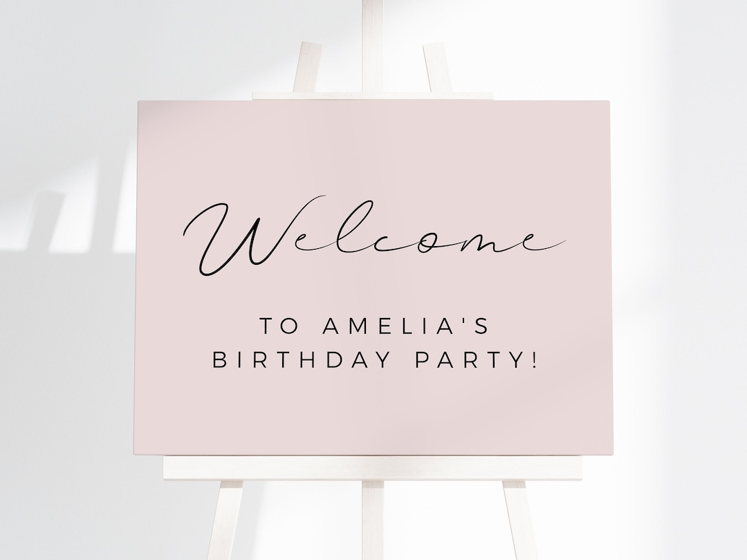 Editable Birthday Welcome Sign Birthday Welcome Poster INSTANT DOWNLOAD ...