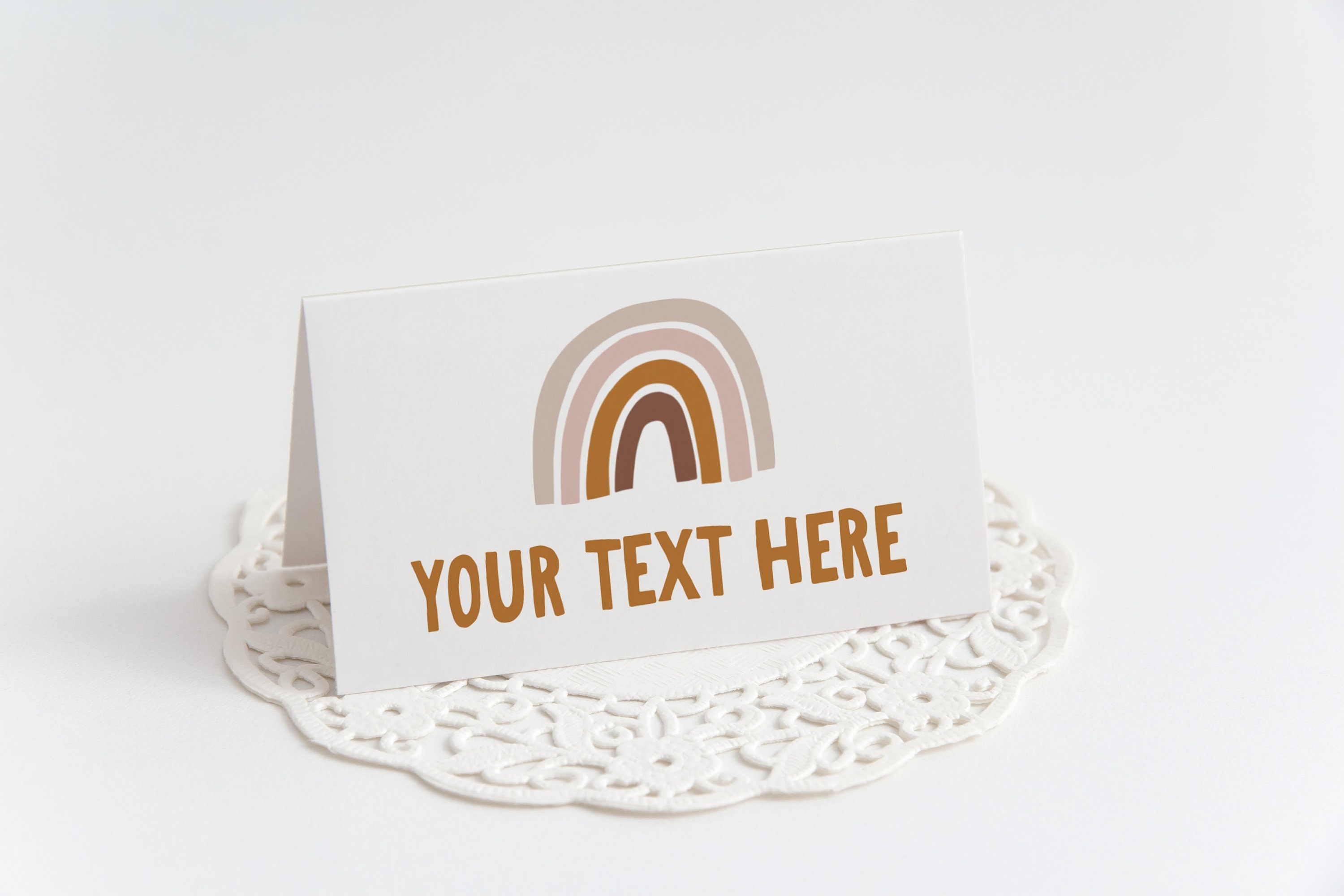 Boho Rainbow Place Cards Template INSTANT DOWNLOAD Printable - Etsy ...