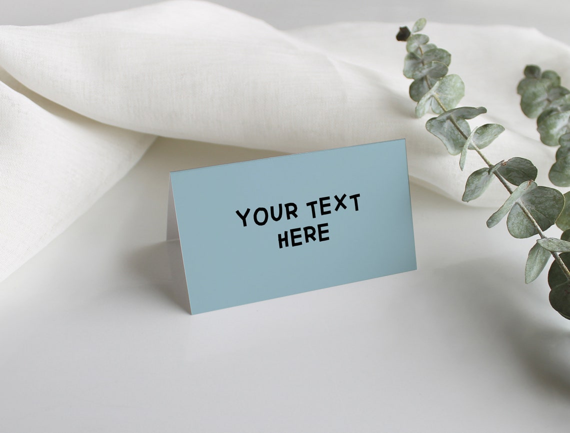 Editable Blue Place Cards Template INSTANT DOWNLOAD Printable - Etsy ...