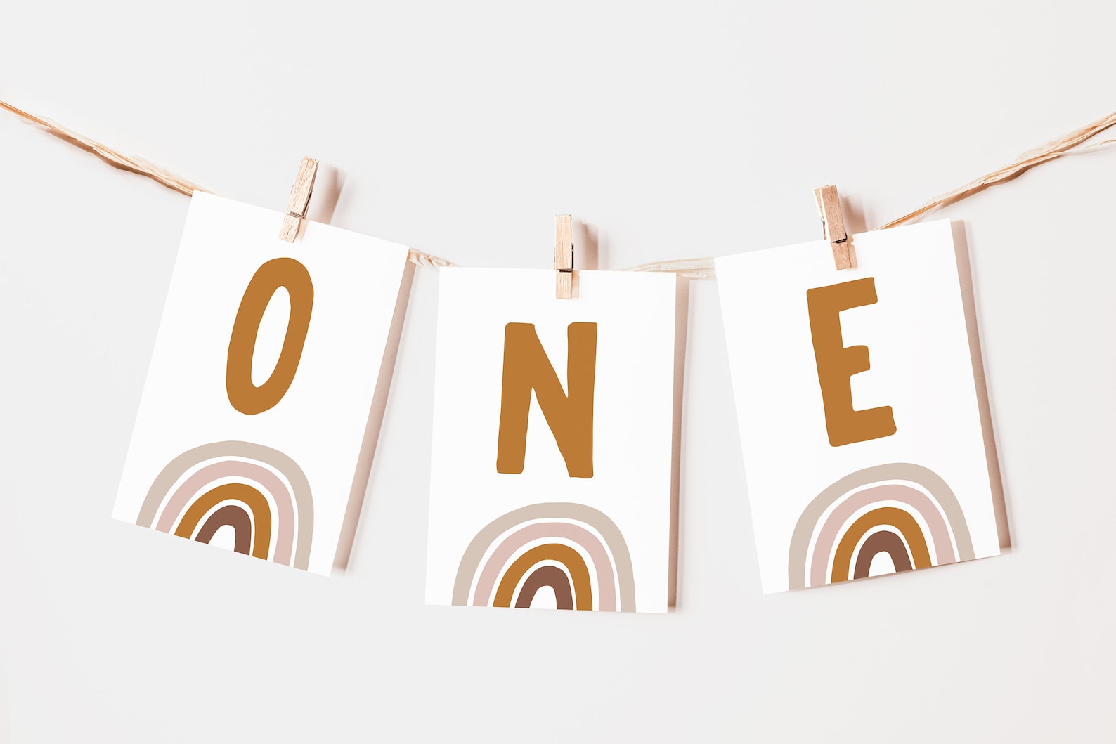 Boho Rainbow First Birthday Decoration, Boho Rainbow One High Chair ...