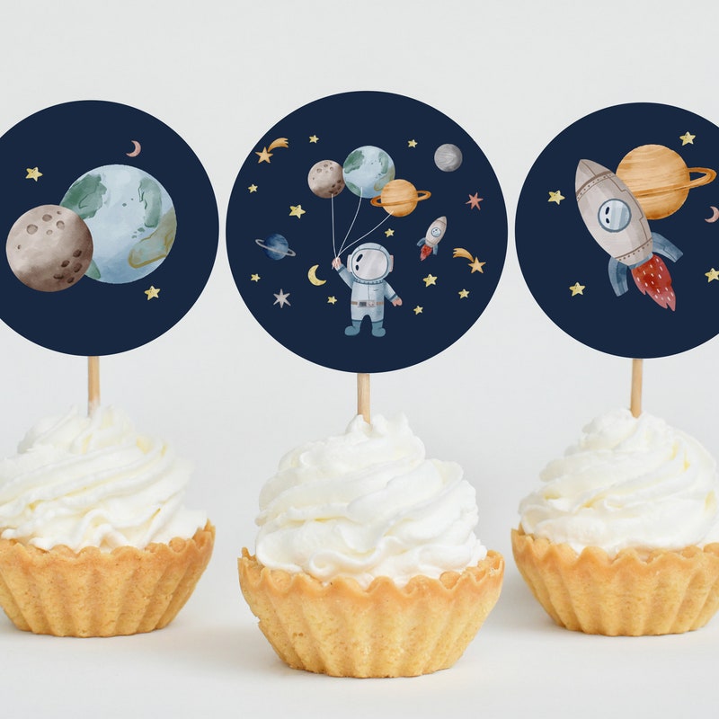Space Cupcake Topper - Etsy