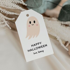 Editable Halloween Birthday Thank You Favor Tags Costume Party Girl ...