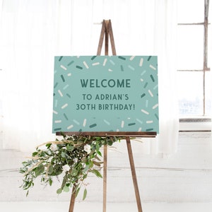 Editable Birthday Welcome Sign Birthday Welcome Poster INSTANT DOWNLOAD ...