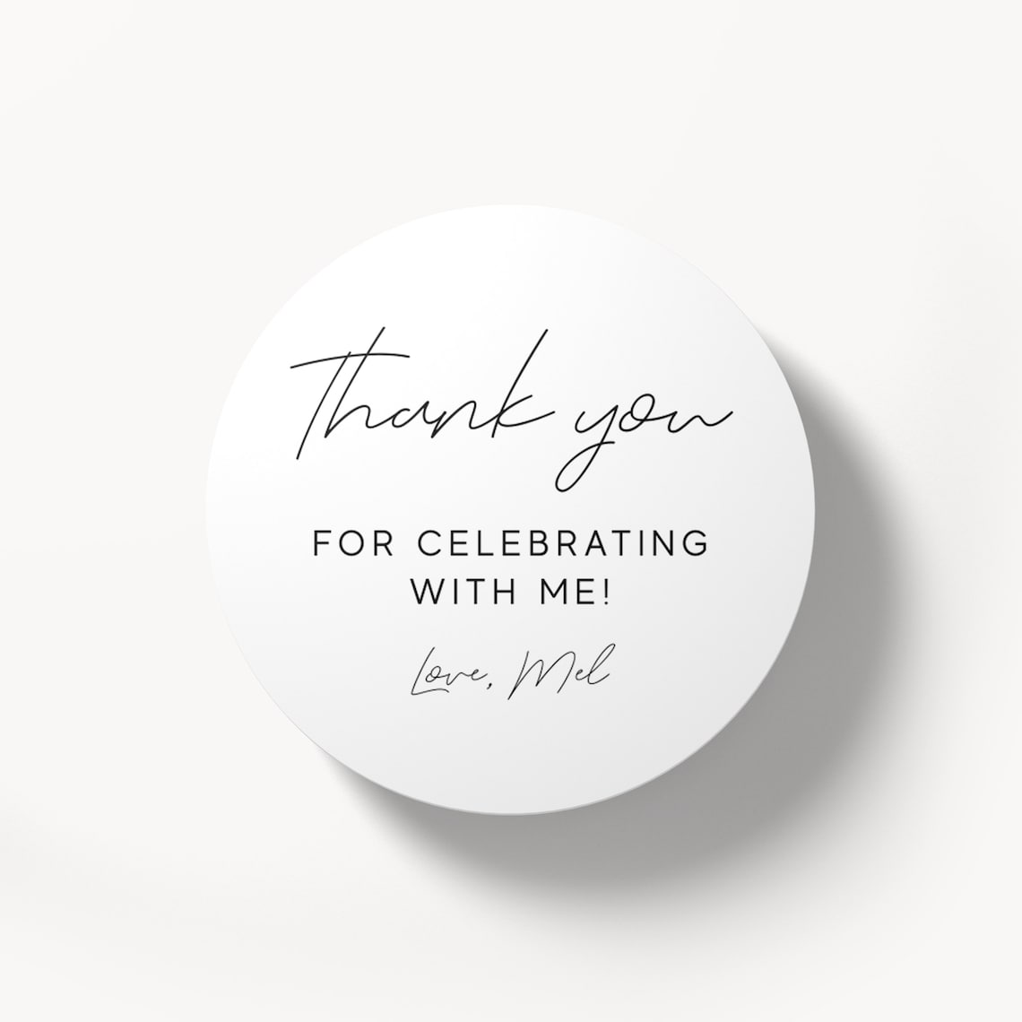 Simple Circle Thank You Tags INSTANT DOWNLOAD Printable Round - Etsy ...