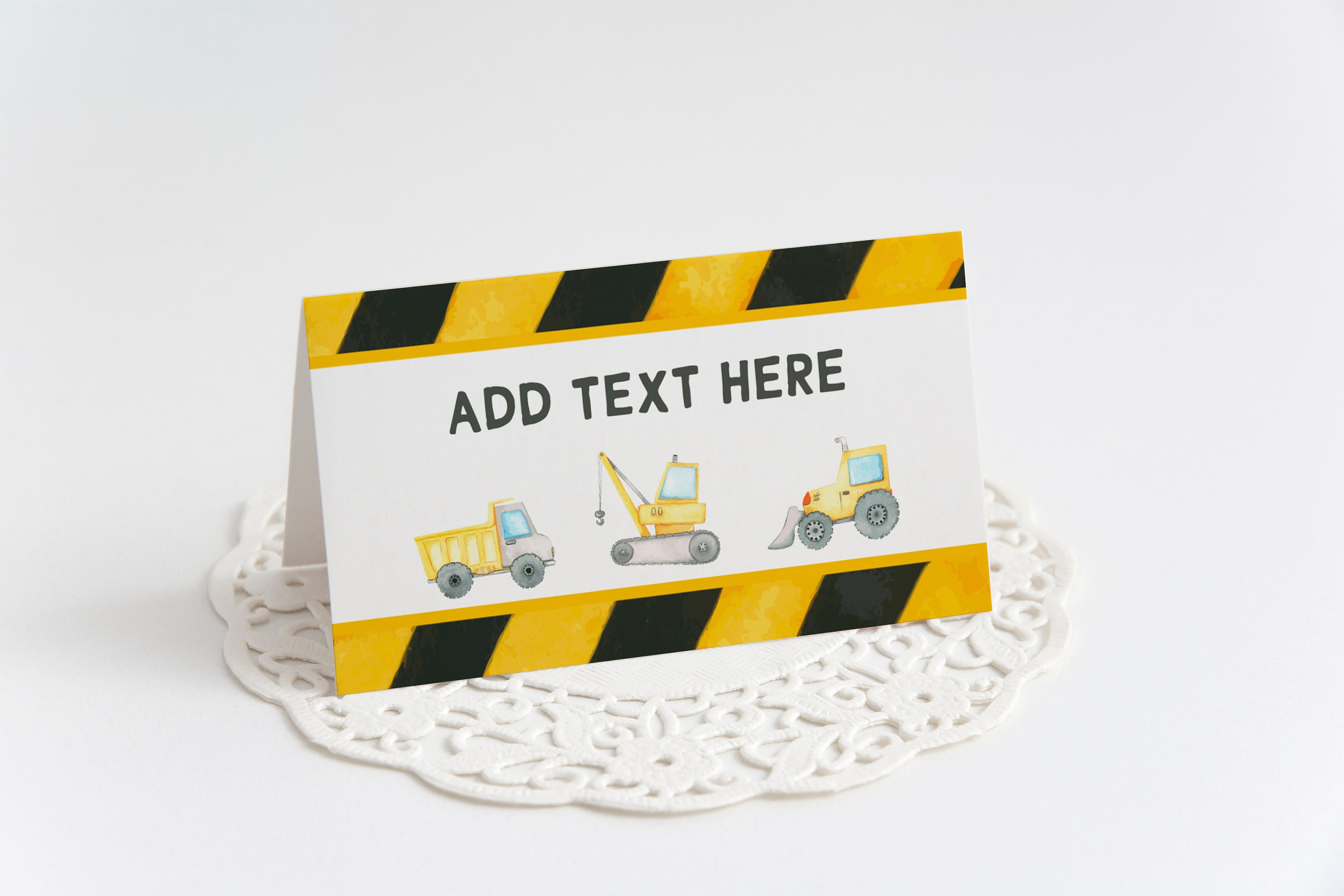Construction Themed Food Labels Editable Template, Printable Buffet ...