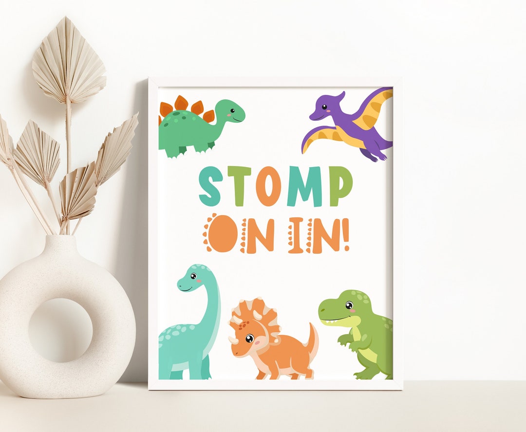 Dinosaur Birthday Party Welcome Sign Editable Template, Printable ...