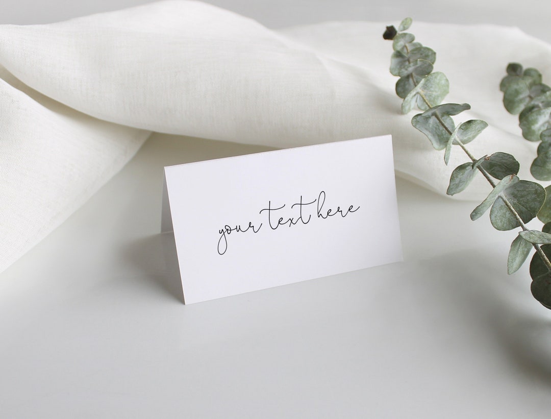 Editable Food Labels, Simple Minimalist Buffet Food Label Place Card ...