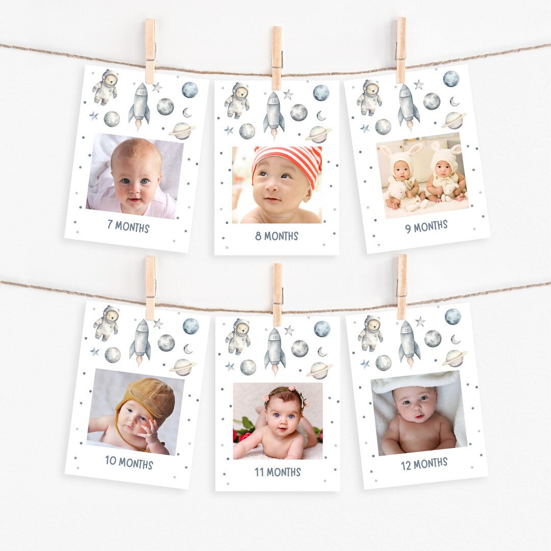 Space Photo Banner, Editable Template Printable DIY Instant Download ...