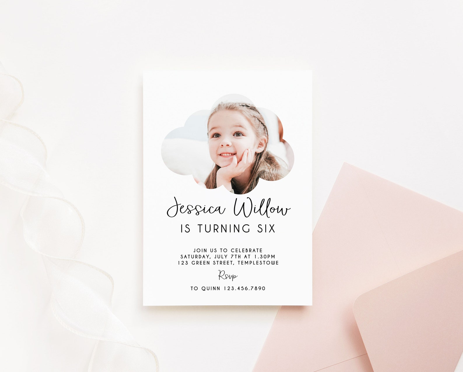 Editable Cloud Birthday Party Invitation Download Printable Digital ...