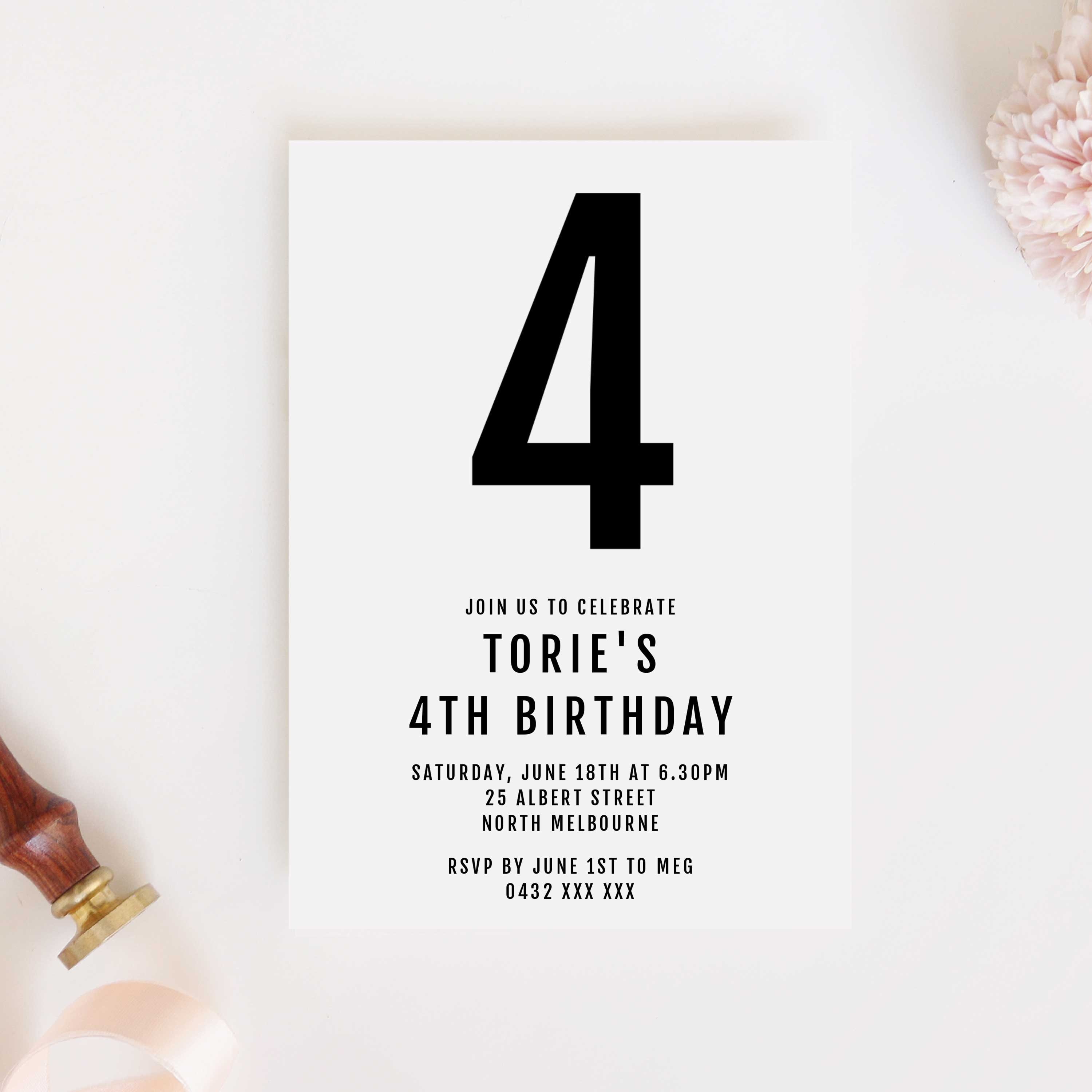 Paper & Party Supplies Invitations & Announcements Baby Photo Printable ...