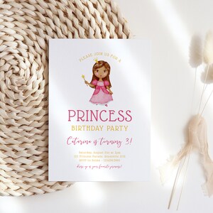 Editable Princess Invitation Template, Instant Download Printable ...