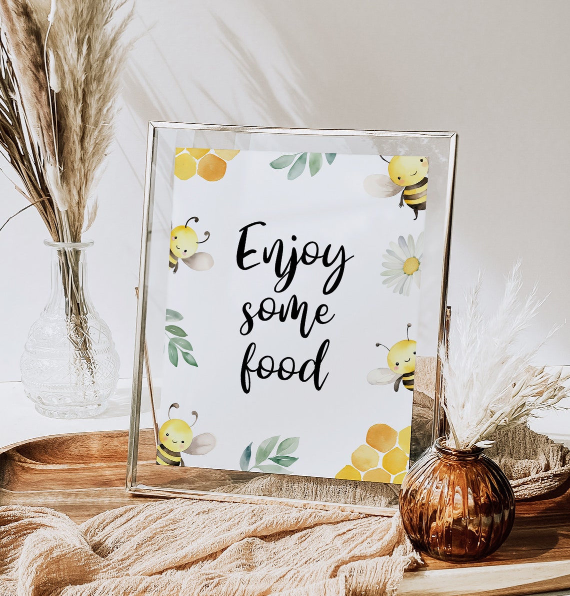 Enjoy Some Food Sign, Editable Template Printable Instant Download ...