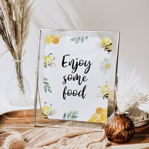 Enjoy Some Food Sign, Editable Template Printable Instant Download ...