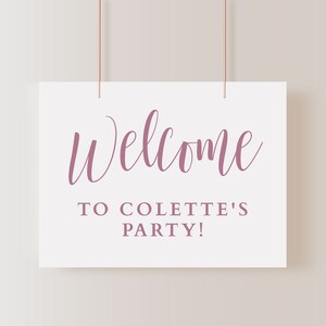 Editable Birthday Welcome Sign Template, Printable Instant Download ...
