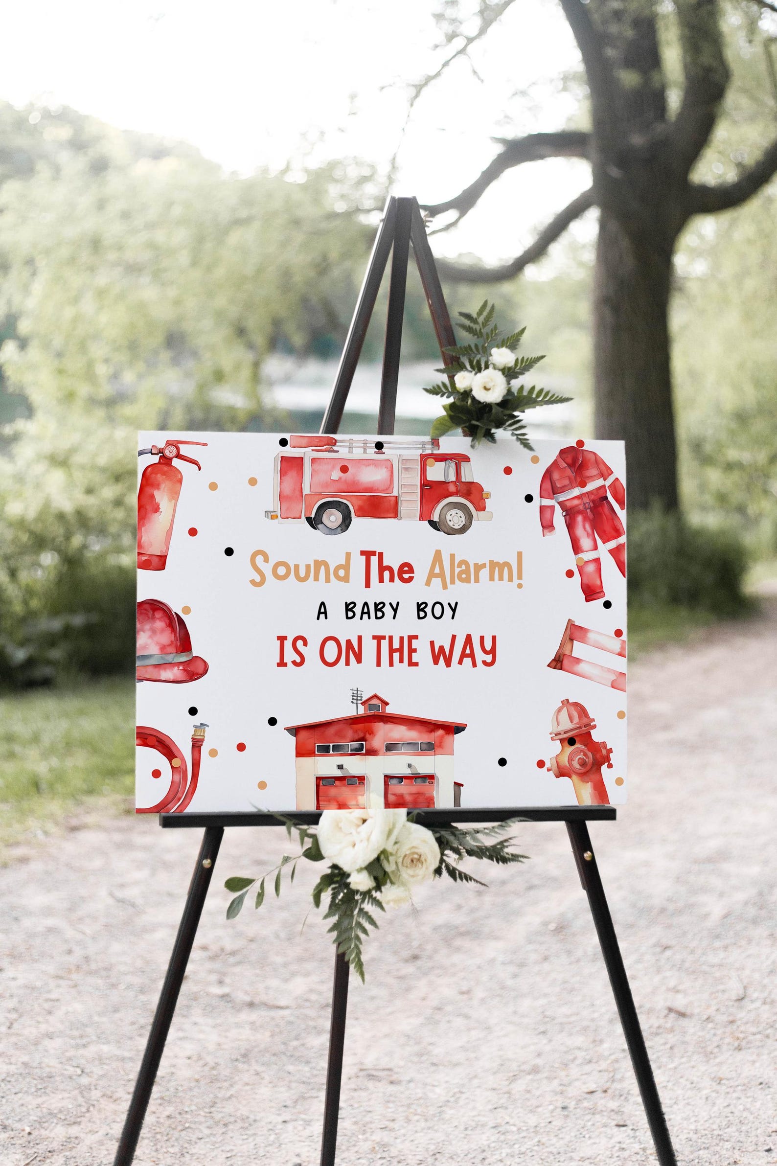 Fireman Welcome Sign, Editable Template Printable Instant Download ...
