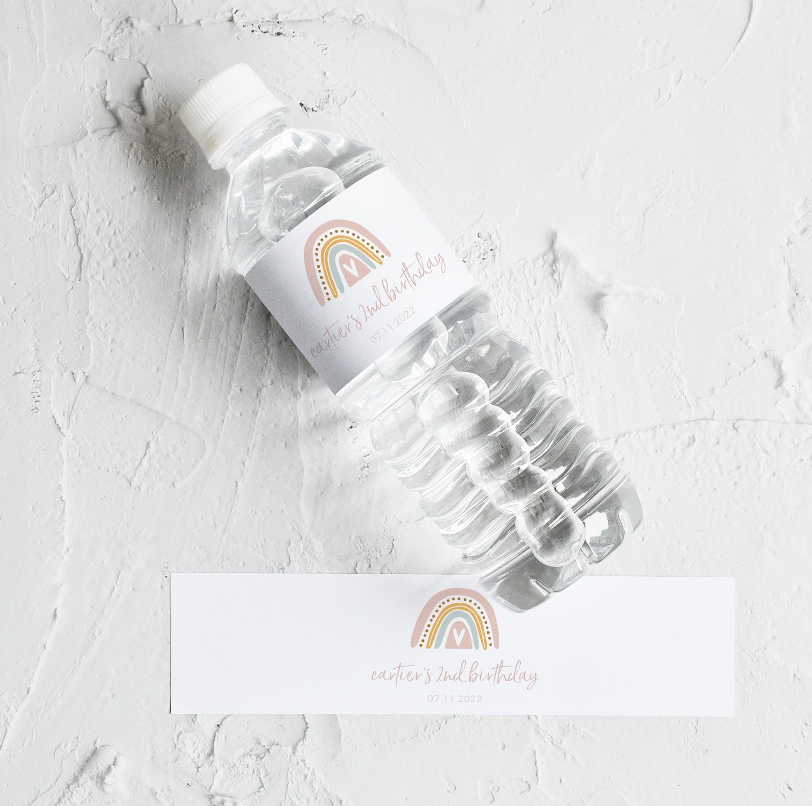 Editable Rainbow Water Bottle Labels Pastel Rainbow Party - Etsy Australia