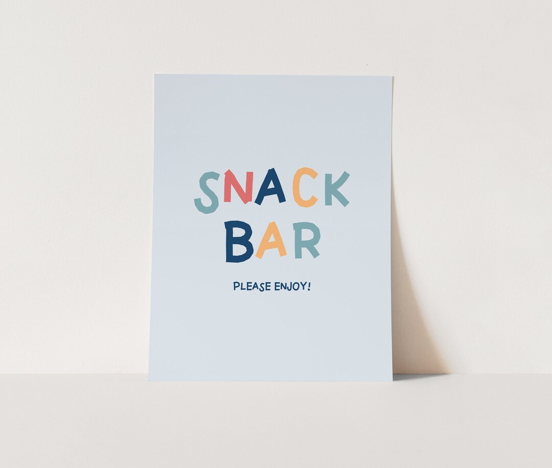 Snack Bar Sign INSTANT DOWNLOAD Take a Treat Baby Shower Sign Favor ...