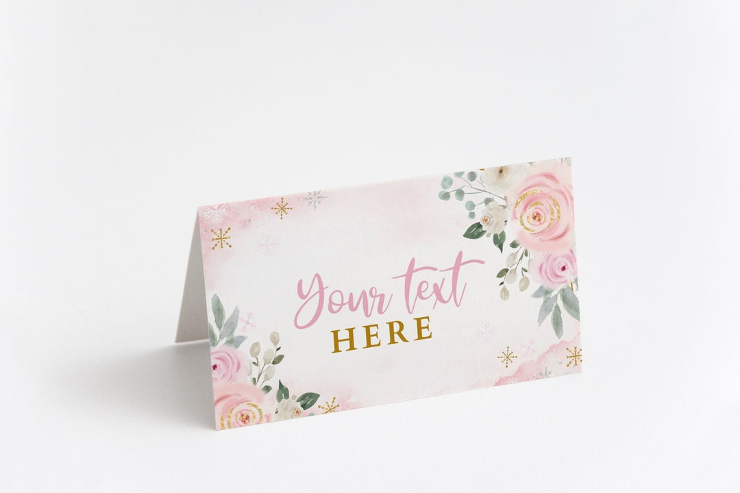 Editable Place Card Template, Printable Instant Download Blush Pastel ...