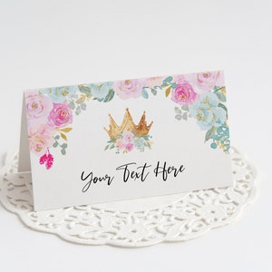 Princess Place Cards Template, Princess Party Decorations Printable ...