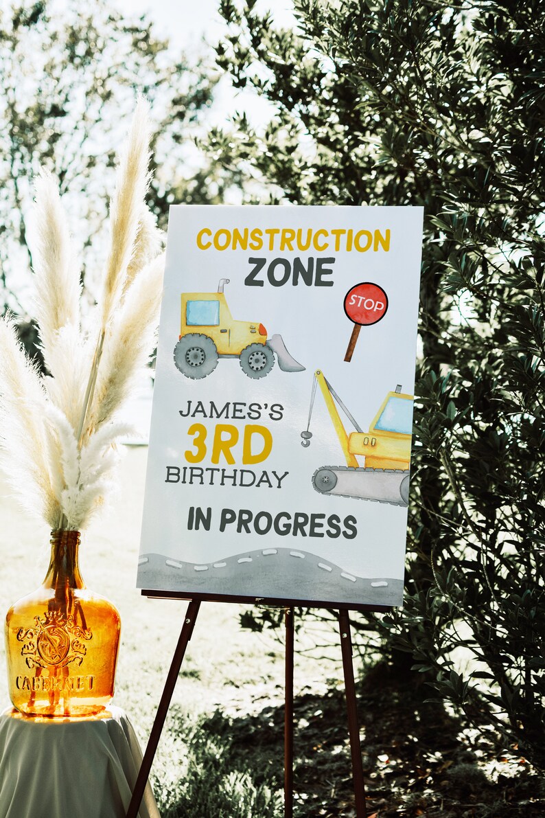 Construction Birthday Yard Sign, Construction Party, Construction ...