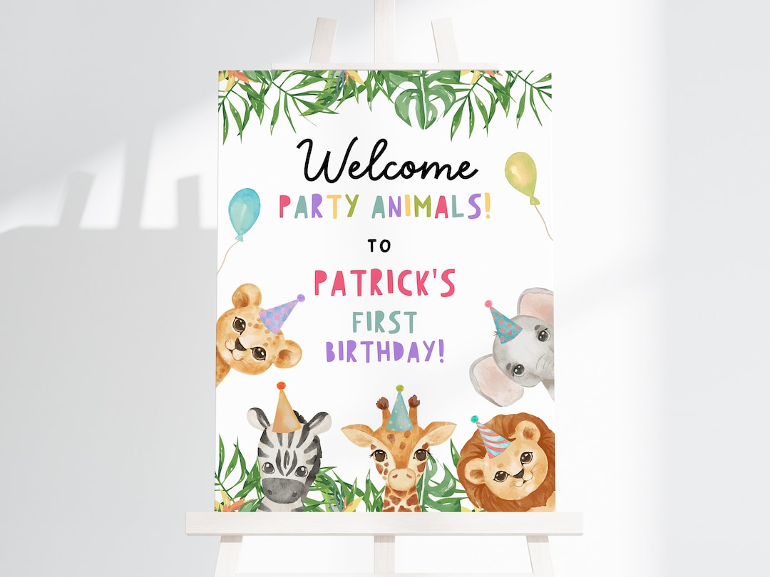 Editable Safari Welcome Sign Template, Jungle Welcome Sign, Safari ...