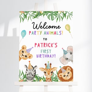 Editable Safari Welcome Sign Template, Jungle Welcome Sign, Safari ...