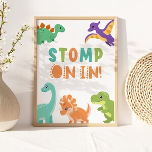 Dinosaur Birthday Party Welcome Sign Editable Template, Printable ...