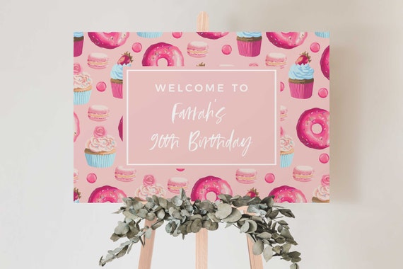 Editable Birthday Welcome Sign Birthday Welcome Poster INSTANT - Etsy