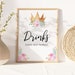 Editable Princess Party Sign Template, Drinks Table Sign, Instant ...