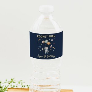 Editable Outer Space Water Bottle Labels Astronaut Party Decor - Etsy ...