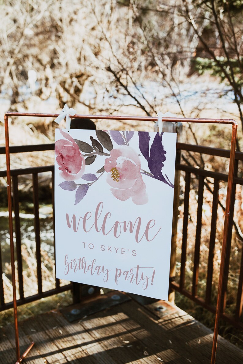 Editable Birthday Welcome Sign Birthday Welcome Poster INSTANT - Etsy