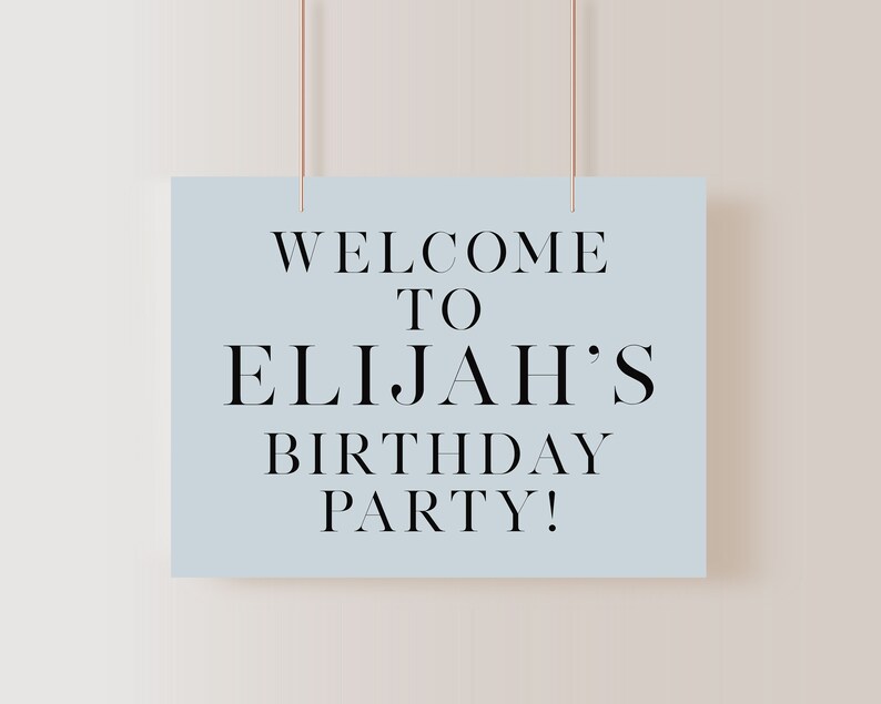 Editable Birthday Welcome Sign Birthday Welcome Poster INSTANT - Etsy