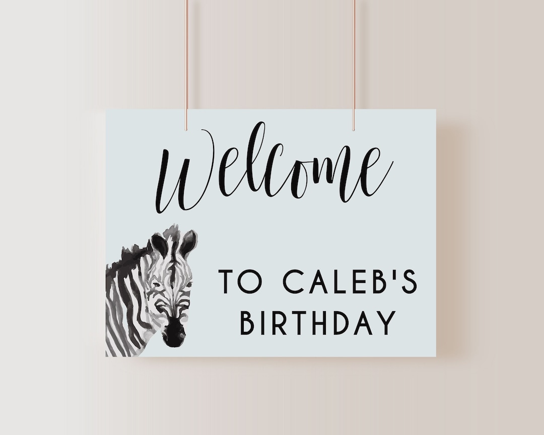 Editable Birthday Welcome Sign Birthday Welcome Poster INSTANT - Etsy