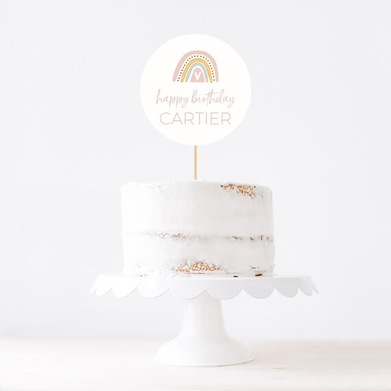 Editable Cake Toppers Rainbow Printable Cake Topper Template - Etsy ...